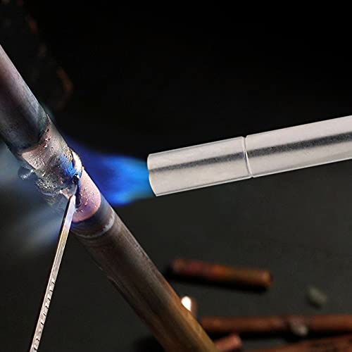 BLUEFIRE Trigger Start Gas Welding Torch Head with MAPP Kit,Extend 1.5" Tube Piezo Self Ignition Nozzle Fuel by MAPP MAP PRO Propane 1lb Handheld Cylinder Soldering Brazing Triple-Point Flame