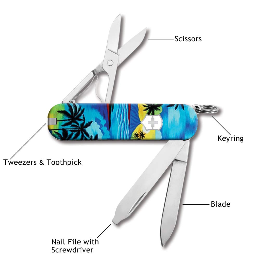 Victorinox Classic SD 7 Function Hawaiian Shirt Pocket Knife