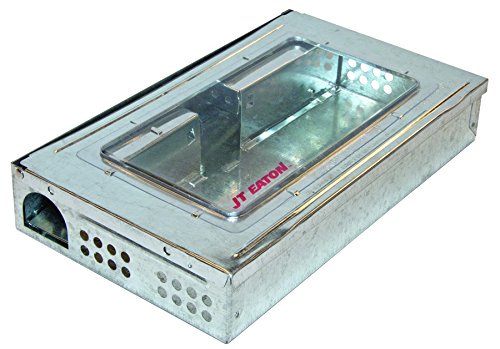 JT Eaton 420CL Repeater Low Profile Multiple Catch Live Mouse Trap with Clear Inspection Window, No Bait Pest Control (Pack of 12)