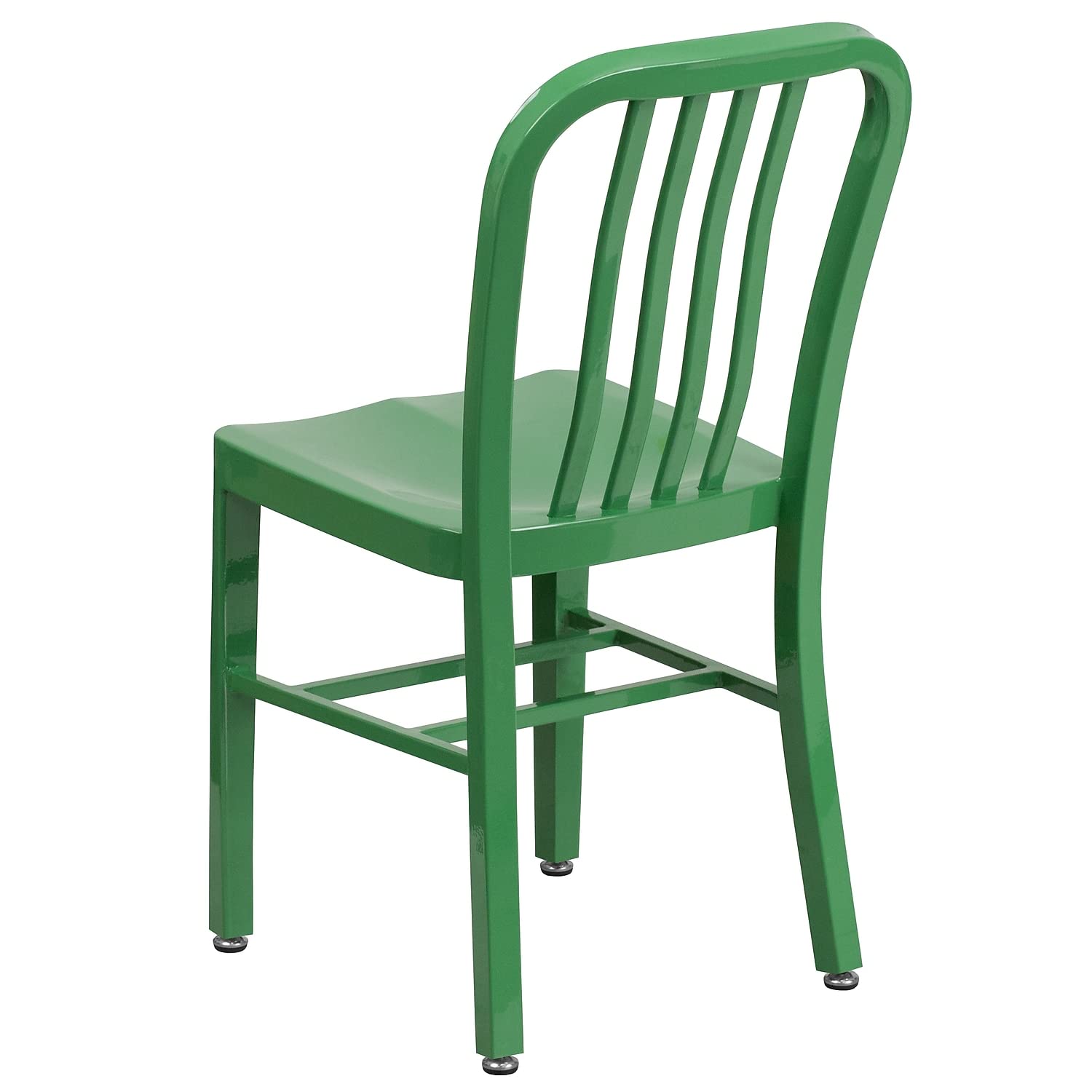 Flash Furniture Gael Commercial Grade 2 Pack Green Metal Indoor-Outdoor Chair