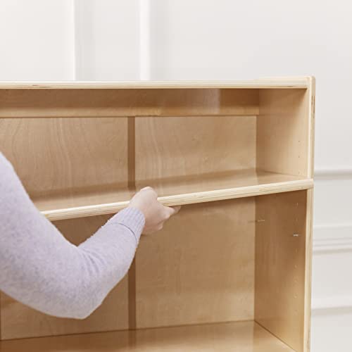 ECR4Kids Classic Bookcase, 60in, Adjustable Bookshelf, Natural