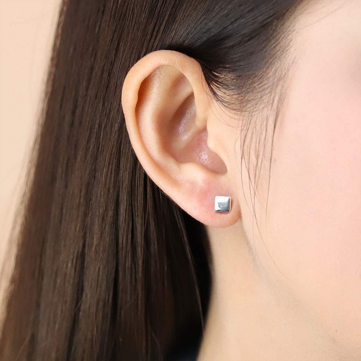 Boma Jewelry Sterling Silver Square Geometric Stud Earrings