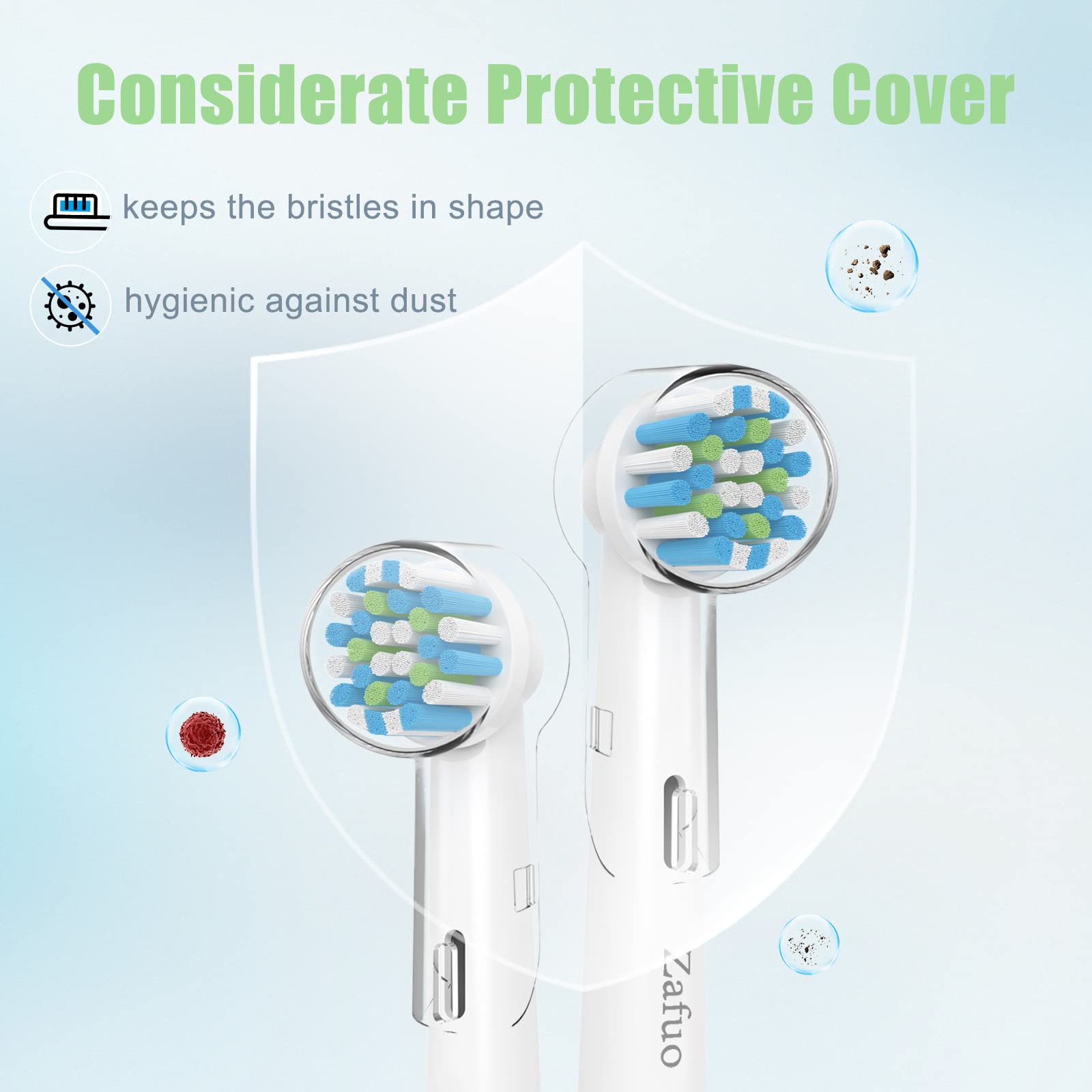 Electric Toothbrush Replacement Heads Compatible with Oral B Braun, Professional Tooth Replacement Refill for Oral-B Toothbrush 7000/Pro 1000/9600/ 5000/3000/8000 (6 Pack)