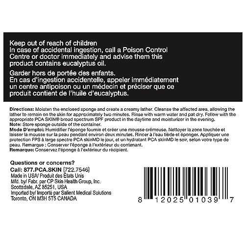 PCA SKIN Blemish Control Acne Cleanser Bar with 2% Salicylic Acid, Acne Wash for Face and Body, 3.2 fl oz Jar