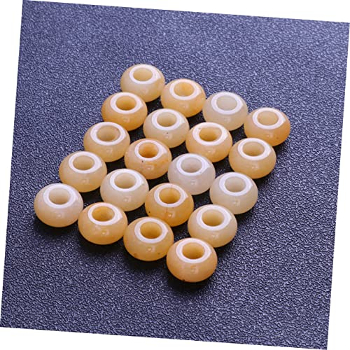 EXCEART 40 Pcs Color Beads Bulk Bracelets Bangles Making Agate Beads Blue Lace Agate Beads Gemstone Donut Loose Beads Jewelry Beads Beading Kits Round Beaded Black Onyx Accessories