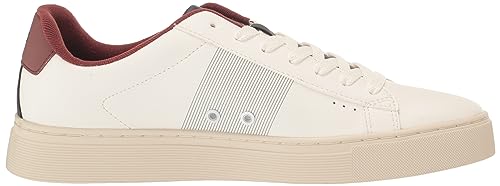 BOSS Men's Rhys Low Profile Cupsole Sneaker with Side Logo, Cloud White/Brown, 10