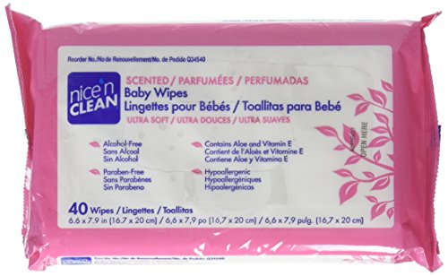 PDI NICE N CLEAN BABY WIPES Scented Baby Wipes, 40/pk, 12 pk/cs