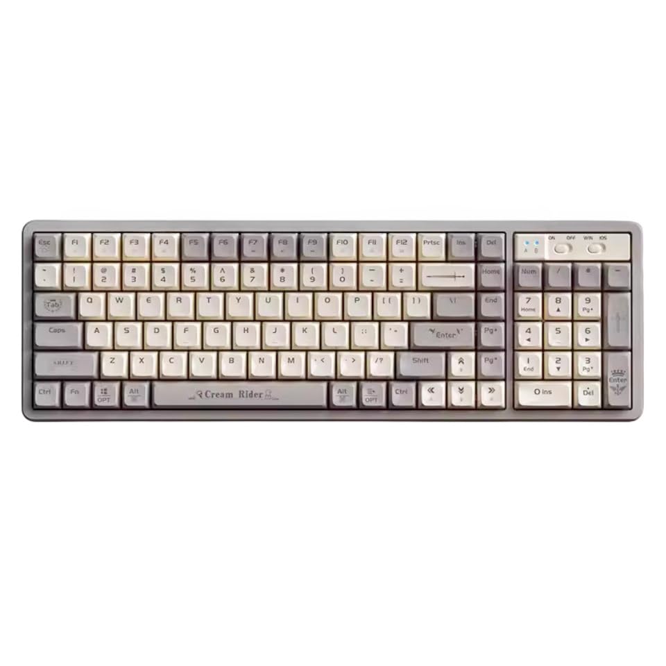 Cmokifuly GK85 Wired Mechanical Keyboard,Hotswap Linear Switch Keyboard RGB Backlits MDA Profile Keycap Gaming Keyboard for Mac/Win System Compact Mechanical Keyboard (Matcha 102 Keys)
