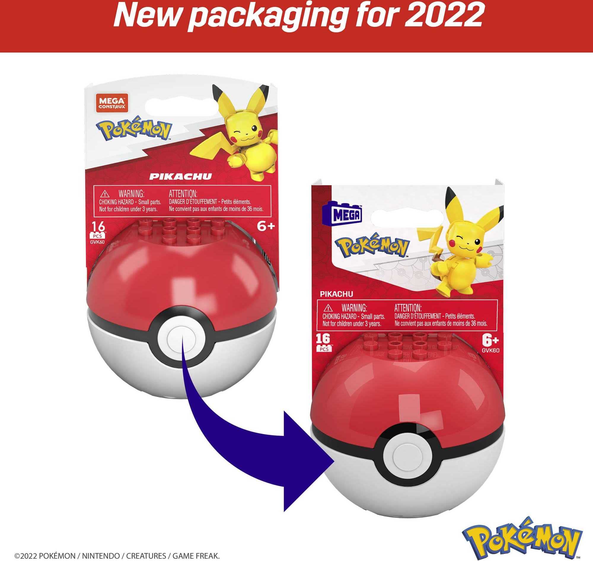 Mega Construx Pokemon Pikachu Construction Set, Building Toys for Kids [Amazon Exclusive] 16 Pieces