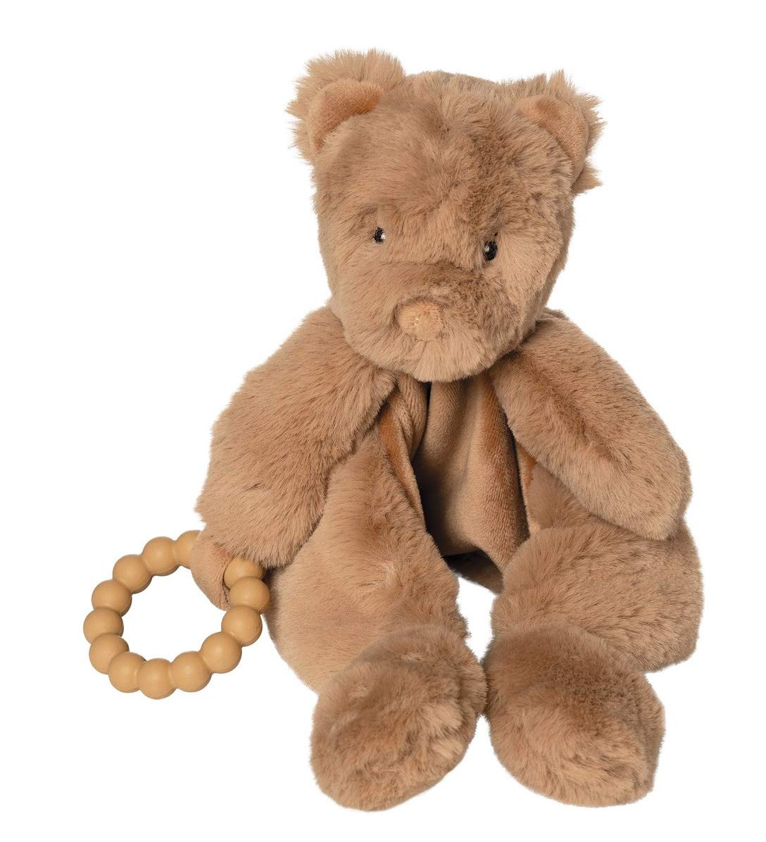 Manhattan Toy Sleepy Time Bear Plush Baby Lovie Blankie with Removable Silicone Teether Ring