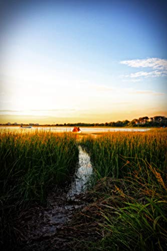 Buyartforless Marsh Pathway by Jobe Waters 36x24 Graphic Art Photography Canvas, Blue