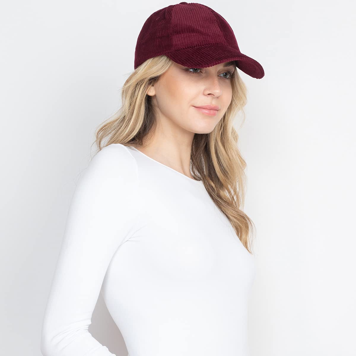 Casual Baseball Cap - Sun Visor Corduroy, Plaid, Leopard Animal Print Hat Adjustable (Baseball Cap - Corduroy Brown)