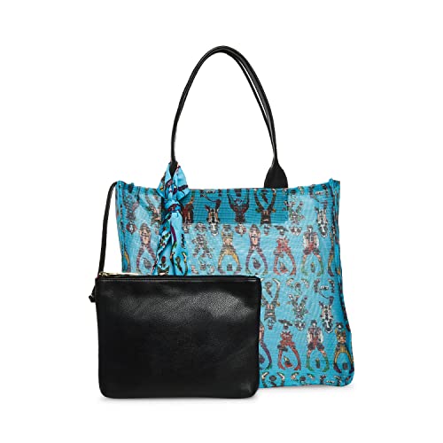 Betsey Johnson womens Betsey Johnson Get Meshy Tote, Blue, One Size US