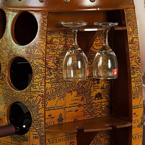Floor-Standing Half of The Barrel Creative Decor Display Stand Stable Wine Cellar Storage Box J1028, PIBM