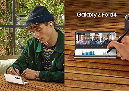 Galaxy Z Fold 4 Cell Phone, Factory Unlocked Android Smartphone, 512GB, Flex Mode, Dual Sim (1x eSim + 1x Nano) Multi Window View, Foldable Display, Korean International Version, Beige (SM-F936NZ)