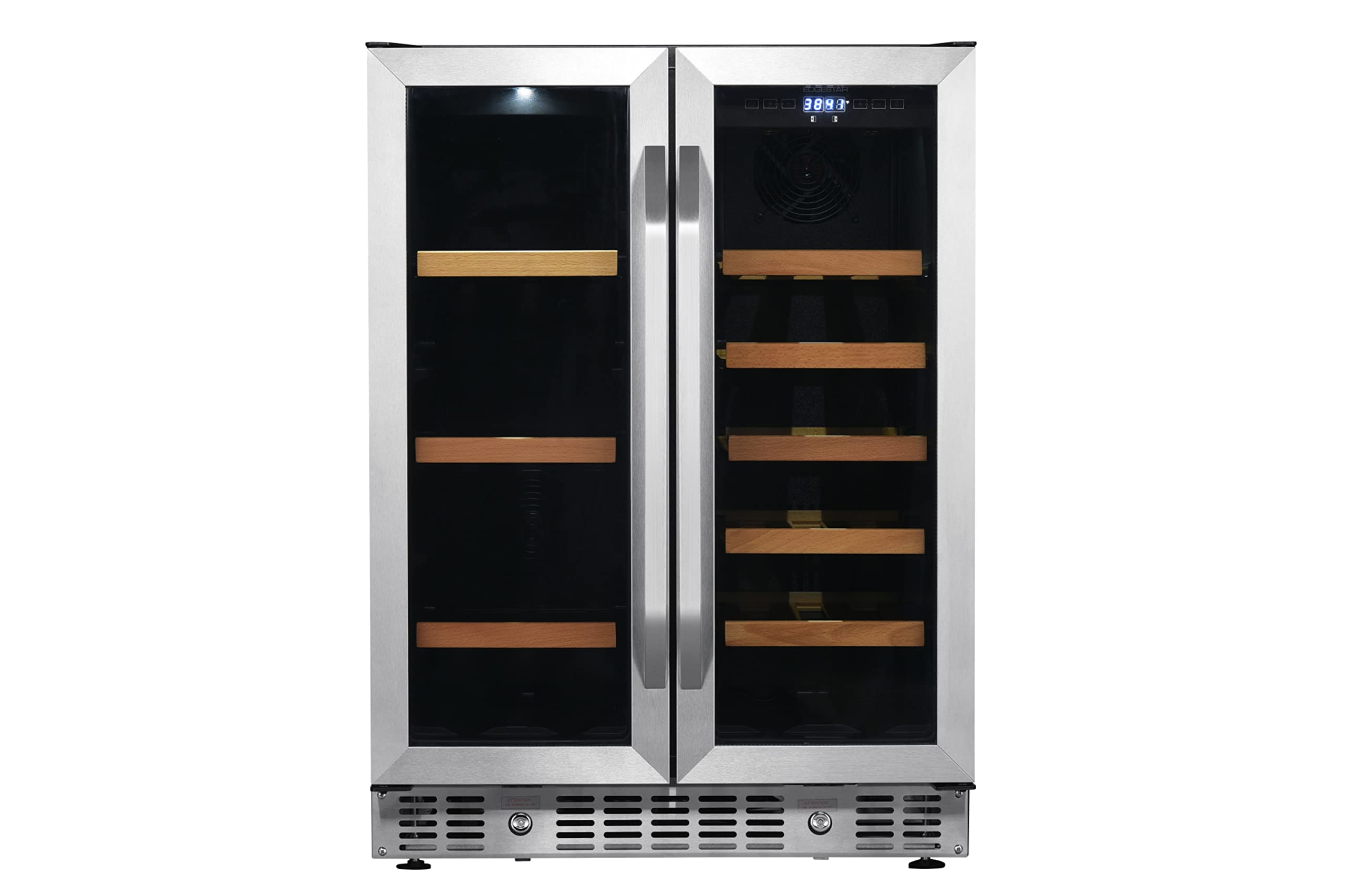 EdgeStar CWB1760FD 24 Inch Built-In Wine and Beverage Cooler with French Doors