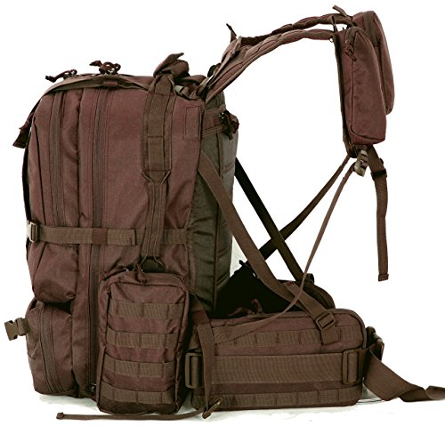 Explorer Large Backpack 22 Inches Detachable Pistol Waist Pouches B12-CT,Tan