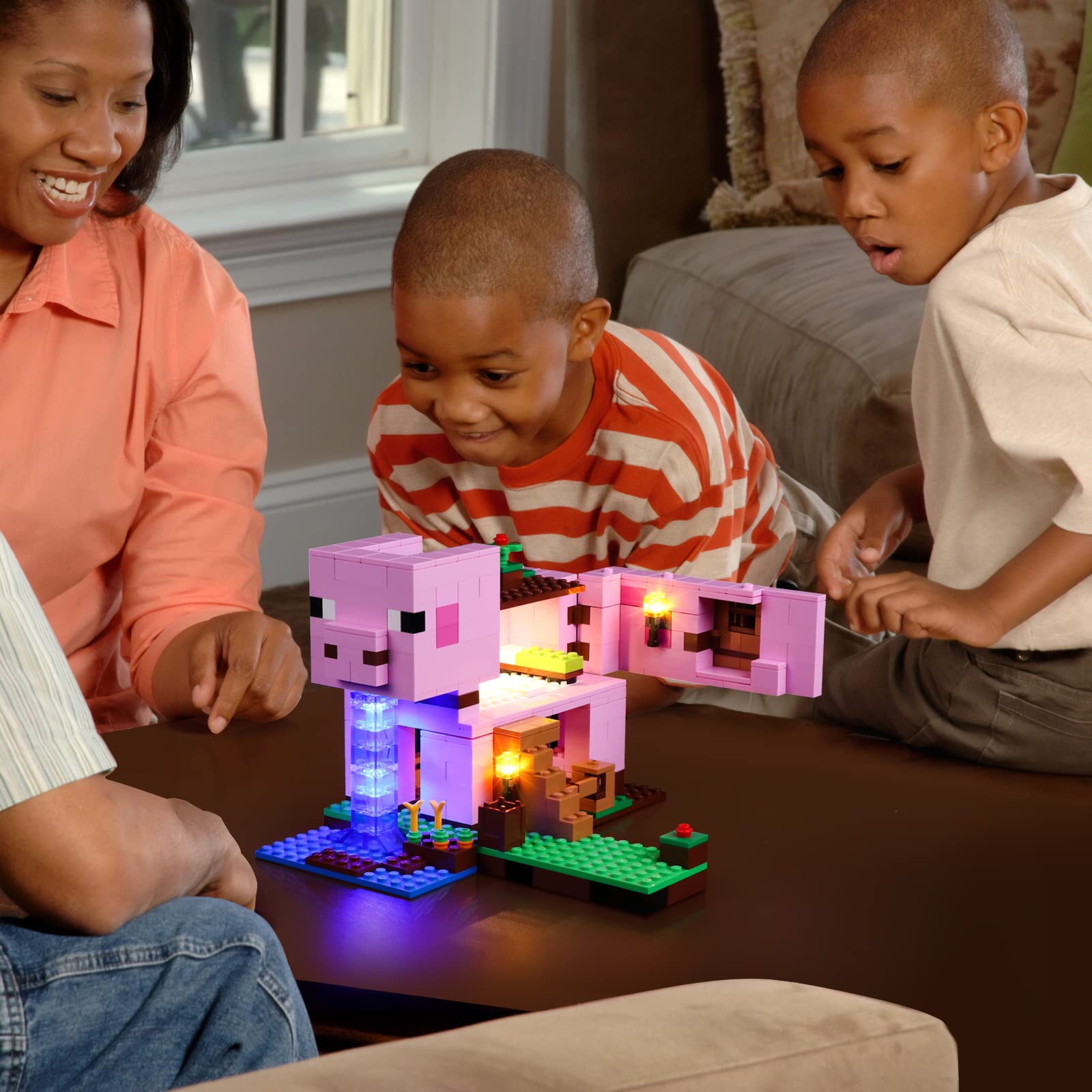 cooldac Lighting Kit for Lego The Pig House, LED Light Compatible with Pig House Lego 21170 (Lights Only, No Models)