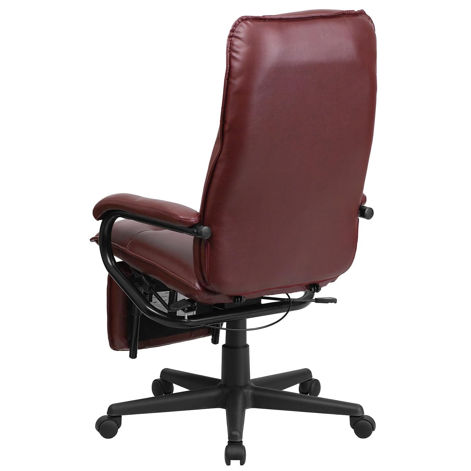 Flash Furniture Robert High Back Burgundy LeatherSoft Executive Reclining Ergonomic Swivel Office Chair with Arms