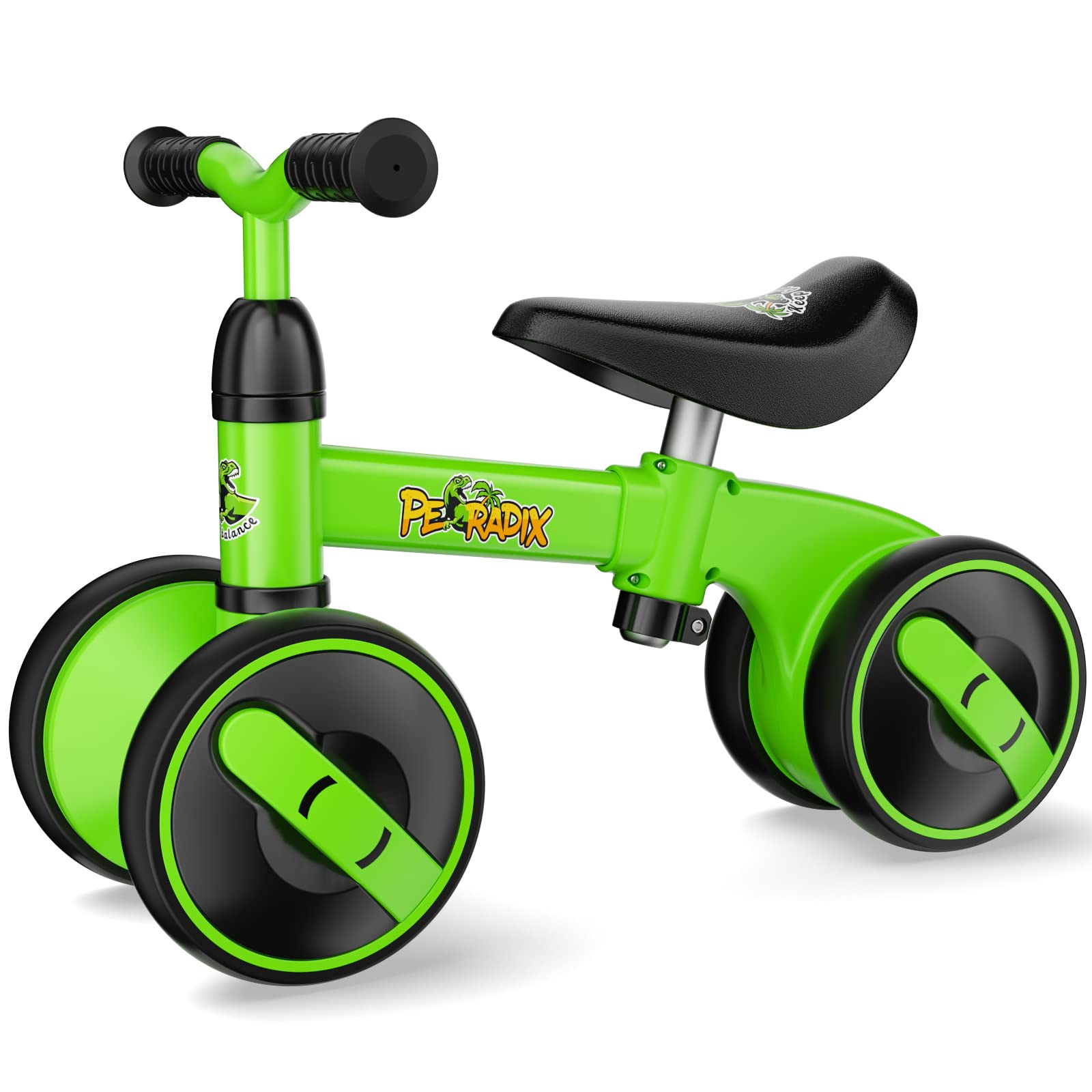 Peradix Baby Balance Bike for 1 2 Year Old, Toddler Bike 10-36 Months Riding Toys with Adjustable Seat and Handlebar, Train Baby from Standing to Running, 1st Birthday Gifts for Boys Girls(Green)