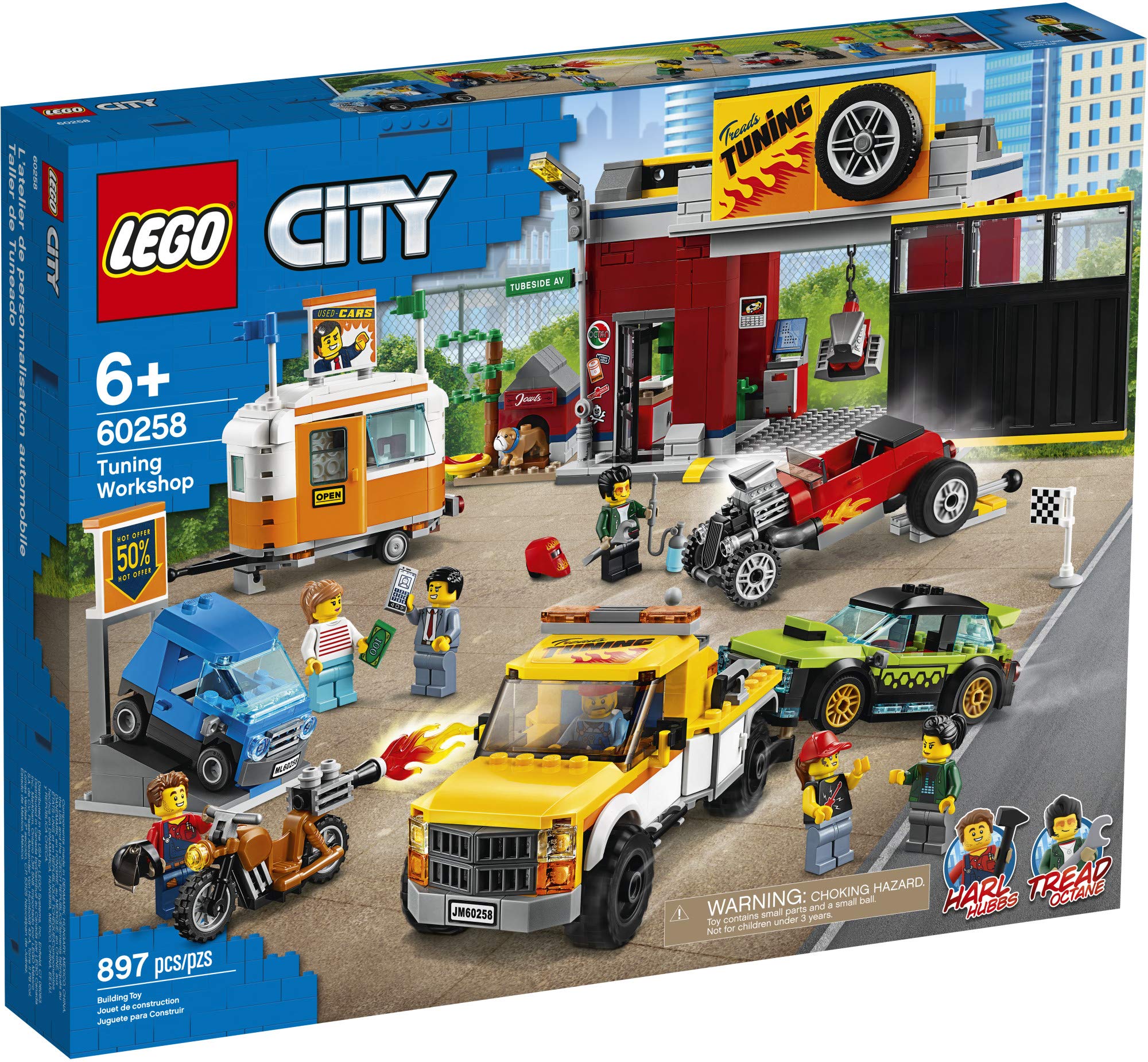 LEGO City Toy Car Garage 60258, Cool Building Set for Kids (897 Pieces)