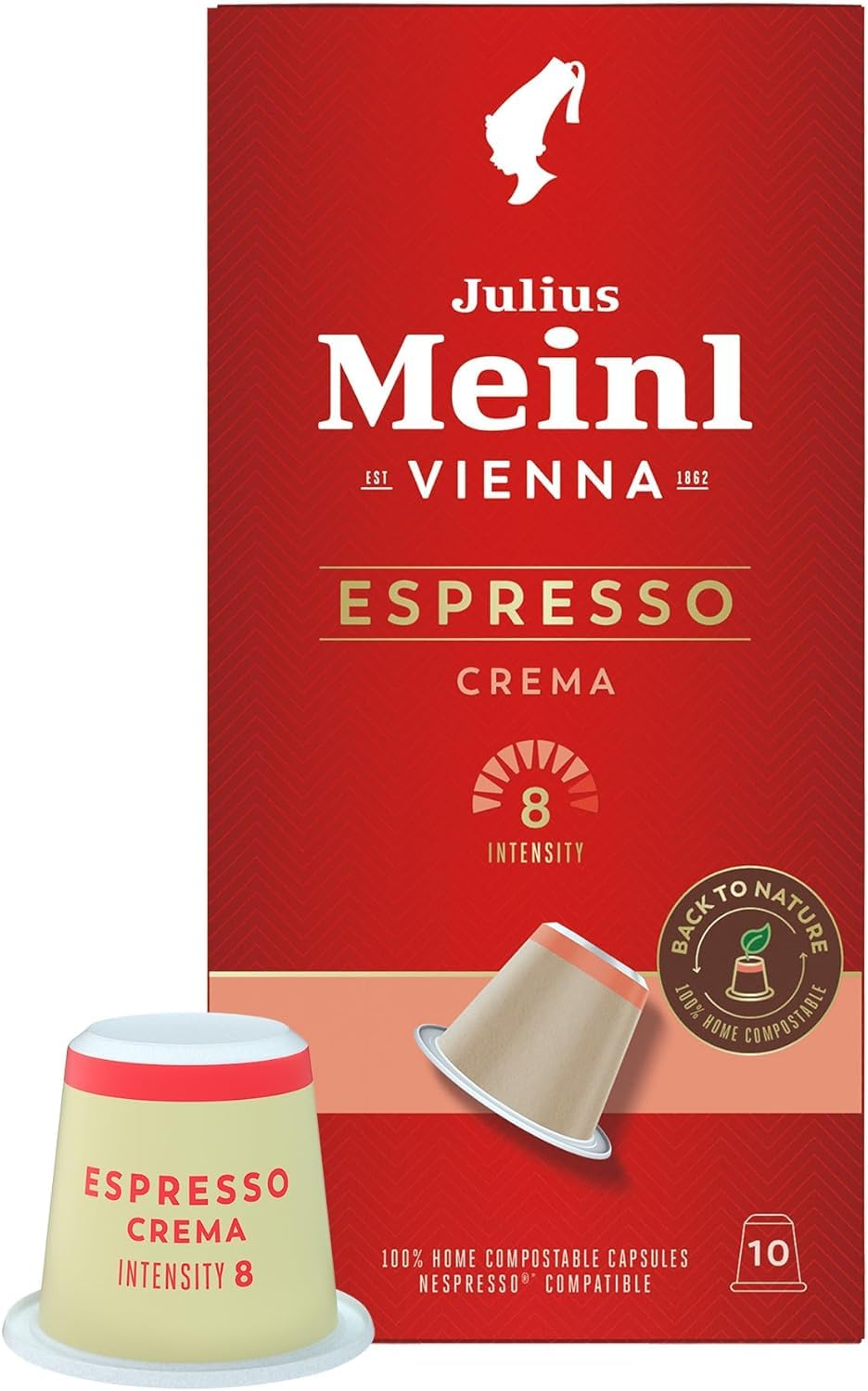 Julius Meinl: "Espresso Crema," Nespresso Compatible, 100% biodegradable, 10 Capsules (1)
