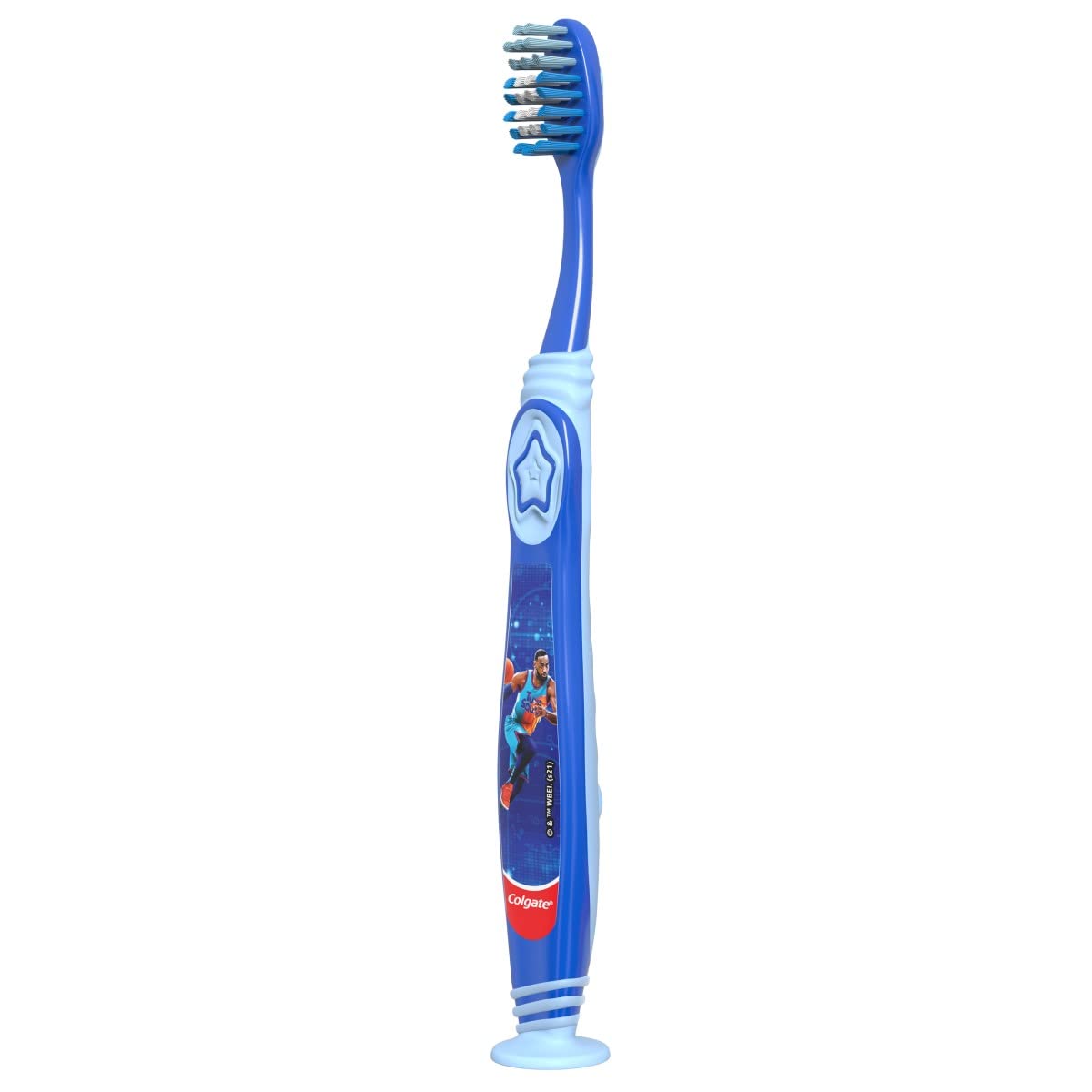 Colgate Space Jam Kids Toothbrush, with Suction Cup, 5+ Years, Extra Soft (Colors Vary) - Pack of 6