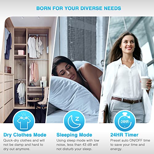 HUMILABS Dehumidifiers for Large Room or Basements, 50 Pint for 4500 Sq.ft Dehumidifier with 135oz Water Tank, Drain Hose and Wheels, Intelligent Humidity Control, Laundry Dry, Auto Defrost, 24H Timer
