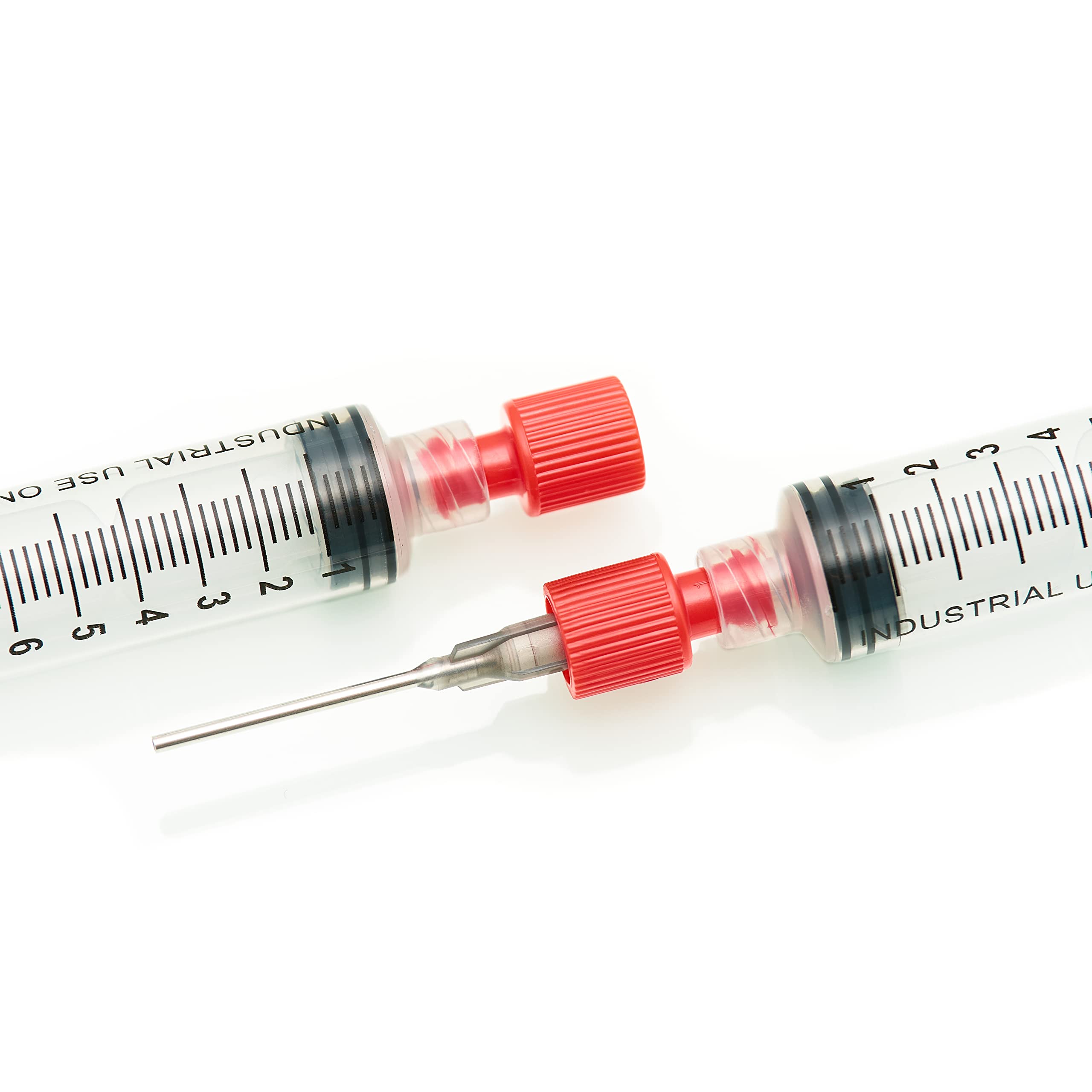 Dispense All - DMF Cap - Dual Male-female Luer Lock Cap, Non-sterile (Red, 100)
