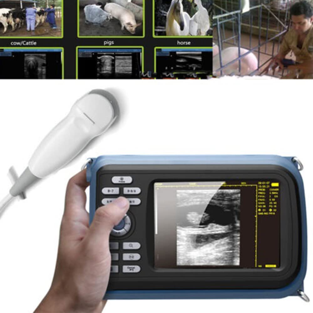 Colilove Portable Vet Ultrasound Machine Digital Handheld Veterinary Ultrasound Scanner Machine with 6.5Mhz Micro Convex Probe Veterinary Pregnancy HandScan V8 for Farm Animals