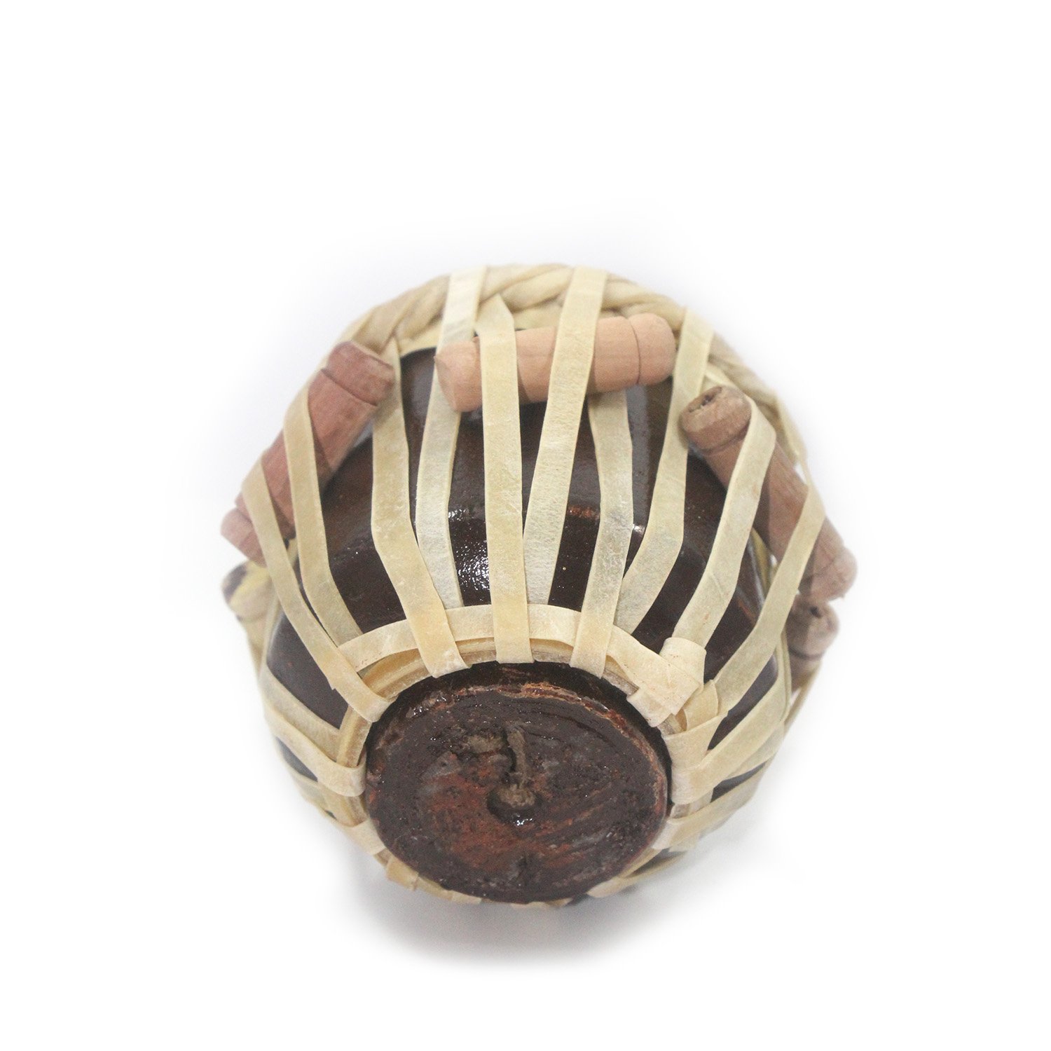 India Meets India Handmade Miniature Musical Instrument Set - Clarinet 8.5" and Tabla Drum 4" [Mango Wood - BROWN & YELLOW] - Decorative Tabla Set - Best Gift Made By Awarded Indian Artisan