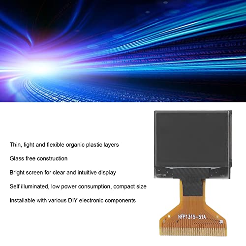 Display Module, Professional 30PIN 4Pcs LCD Display Screen Thin Plastic Layer 128 X 64 0.96in for DIY(Blue Displaying)