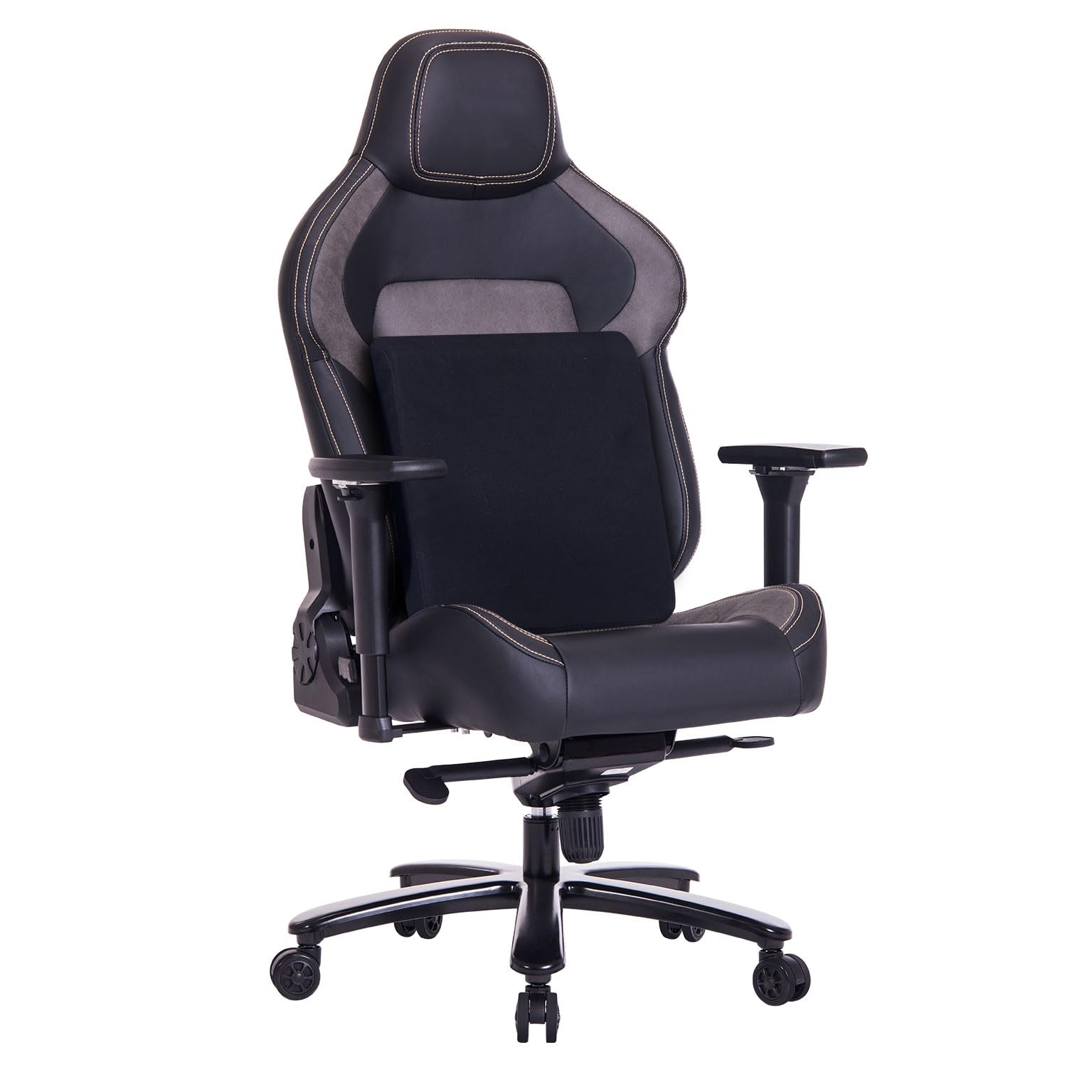 Big and Tall Gaming Chair 440LBS Gaming Chair with Metal Base Memory Foam Lumbar 4D Adjustable Armrest Gaming Chair for Heavy People Ergonomic High-Back Computer Chair