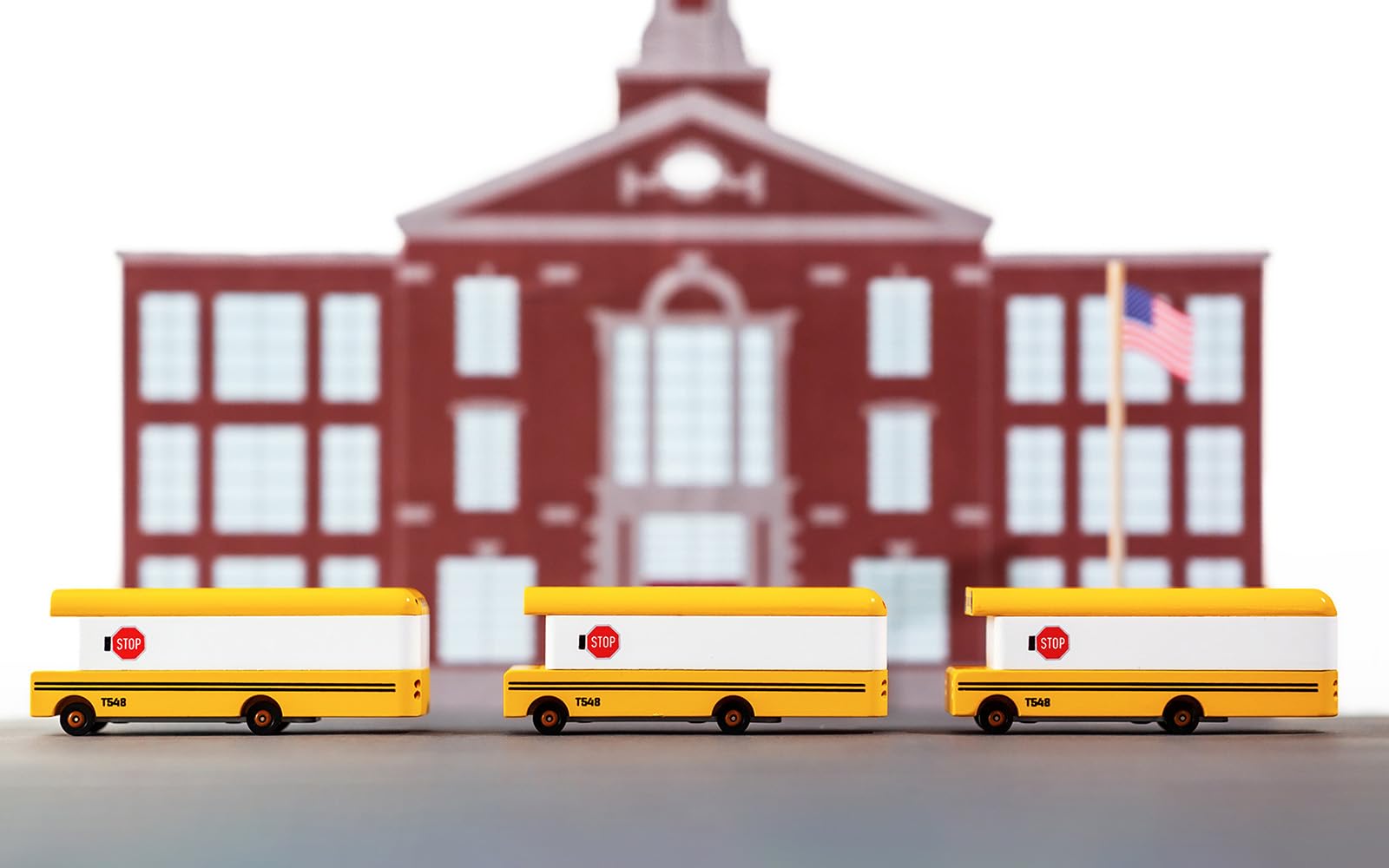 Candylab Toys - CANDYCAR® World Collection - Premium Handcrafted Wooden Car Toy - School Bus