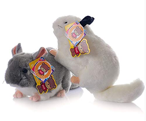 MSNOR 12 inch Chinchilla Plush Toy Stuffed Animal Toy Plush Animal Doll (Gray)