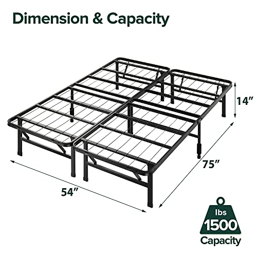 ZINUS 10 Inch Green Tea Cooling Gel Memory Foam Mattress and SmartBase Metal Mattress Foundation Set / Bed and Mattress Set / No Box Spring Needed / Mattress in a Box, Full