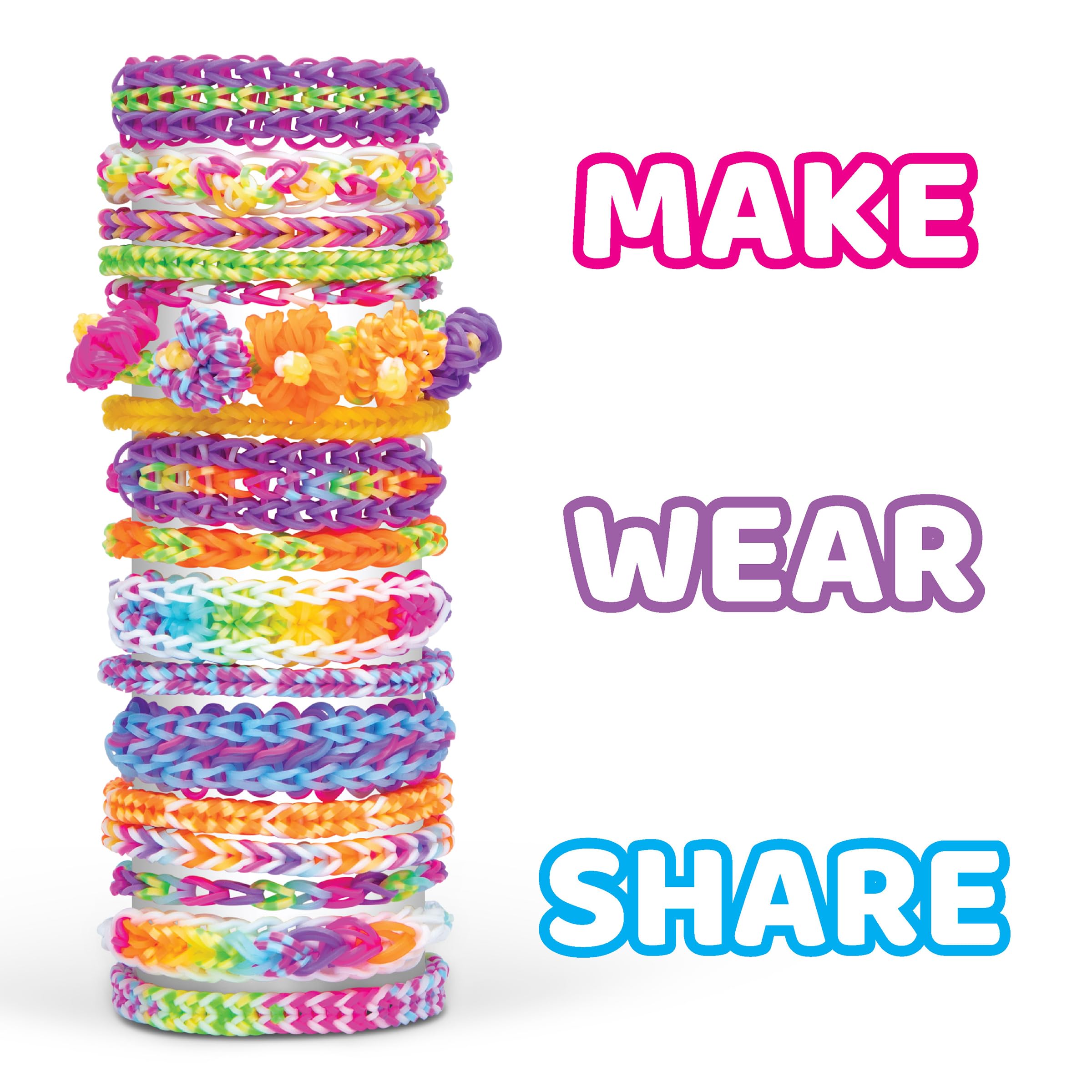 Rainbow Loom® Combo Set, Features 4000+ Colorful Rubber Bands, 2 Step-by-Step Bracelet Instructions, Organizer Case, Great Gift for Kids 7+ to Promote Fine Motor Skills