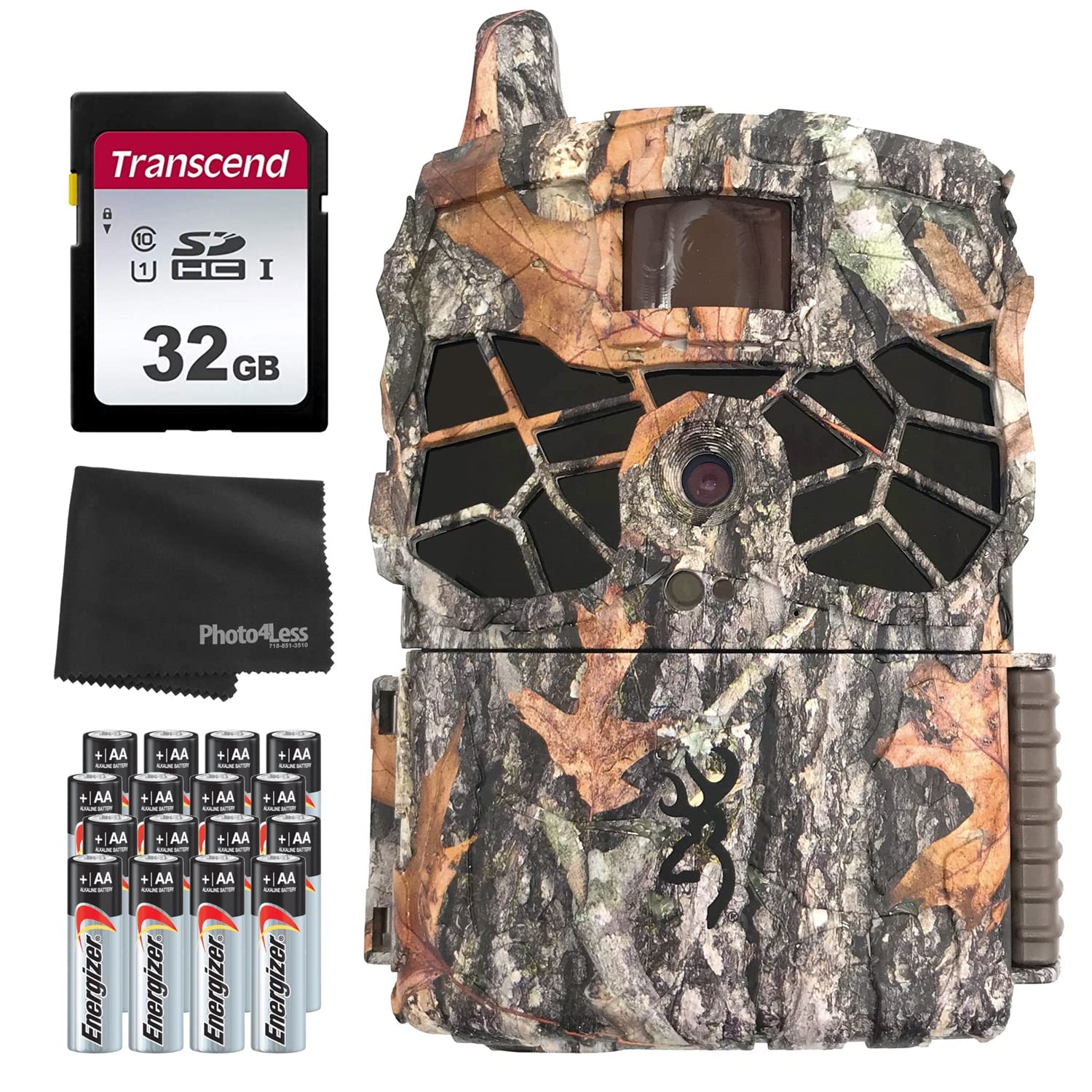 Browning Trail Cameras Defender Wireless Ridgeline 20 MP Cellular Trail Camera - Verizon and AT&T + 32GB SD Card, 16 Batteries and Lens Cloth