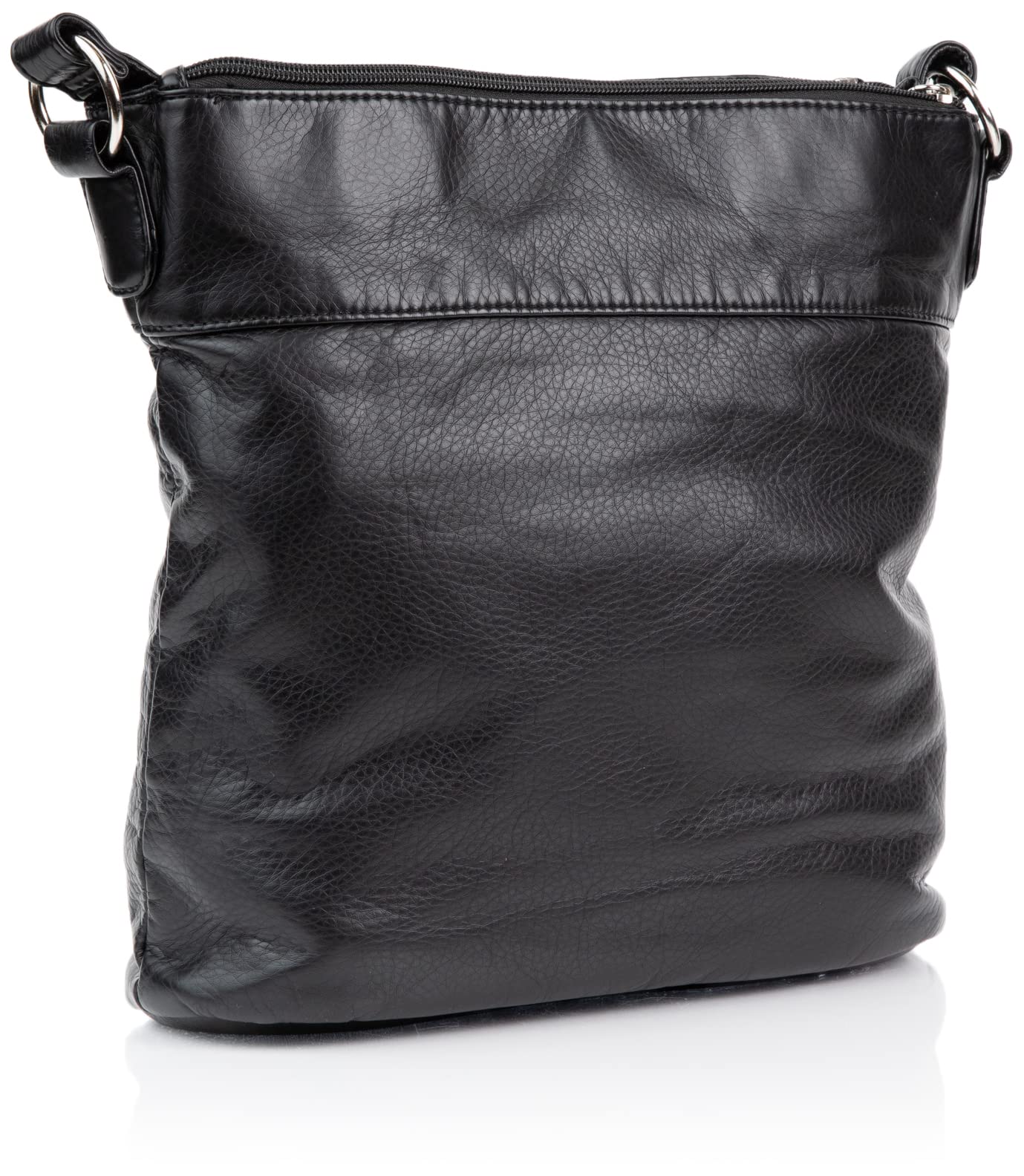 Bueno of California Grainy Faux Leather Shoulder, Black