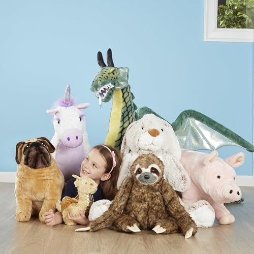 Melissa & Doug Jumbo Burrow Bunny Lop-Eared Rabbit Stuffed Plush Animal (21 Inches Tall)