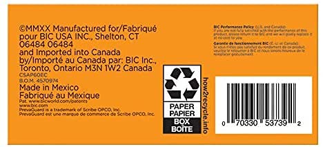 BIC PrevaGuard Clic Stic Ballpoint Pen Contains Built-in Protection On the Pen To Suppress Growth, Black, 60-Count (2 PACK)
