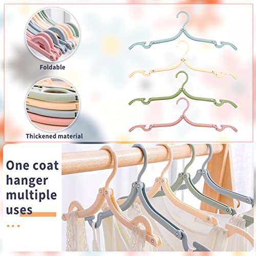 GothaBach 20 Portable Folding Clothes Hangers, Portable Folding Travel Hangers, Clothes Drying Rack for Travel(Multicolor)