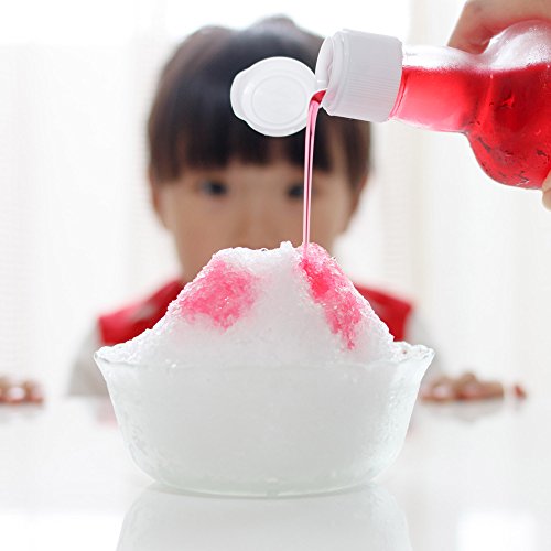 Shaved Ice Maker- Snow Cone, Italian Ice, and Slushy Machine for Home Use, Countertop Electric Ice Shaver/Chipper with Cup by Classic Cuisine, Red/White