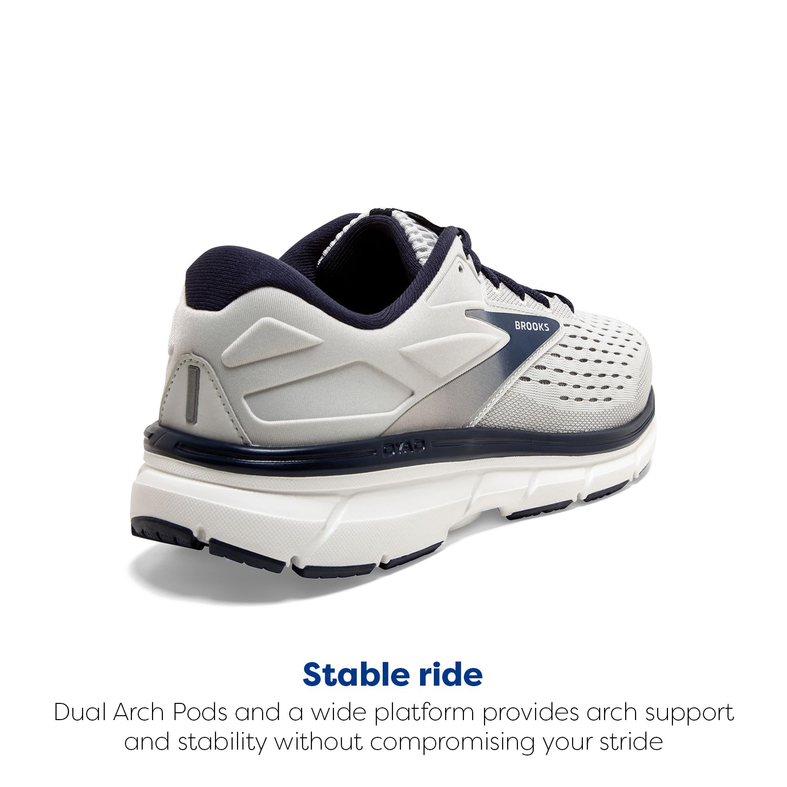 Brooks Men's Dyad 11 Running Shoe - Antarctica/Grey/Peacoat - 11 Medium
