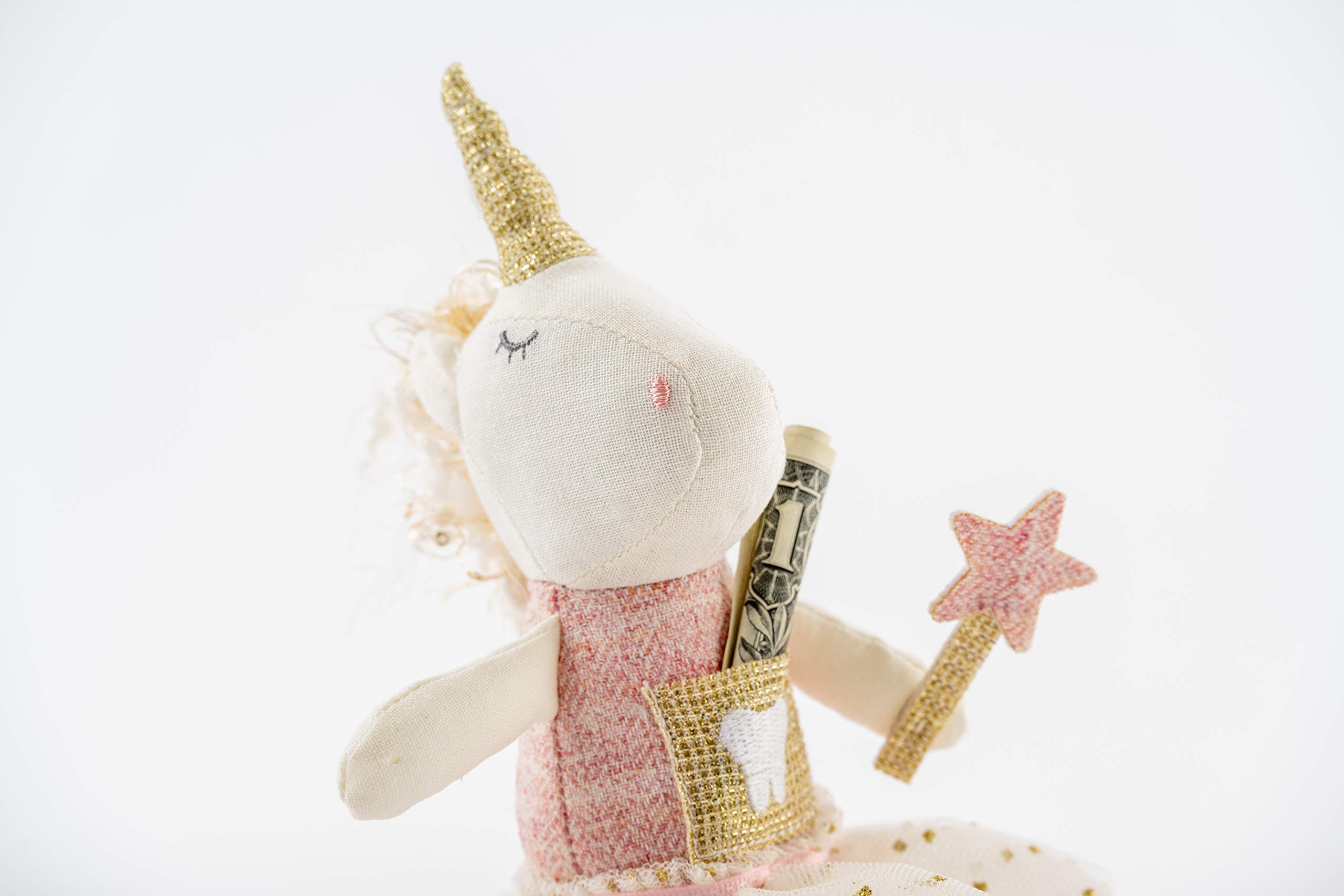 Mud Pie Unicorn Tooth Fairy Pink One Size