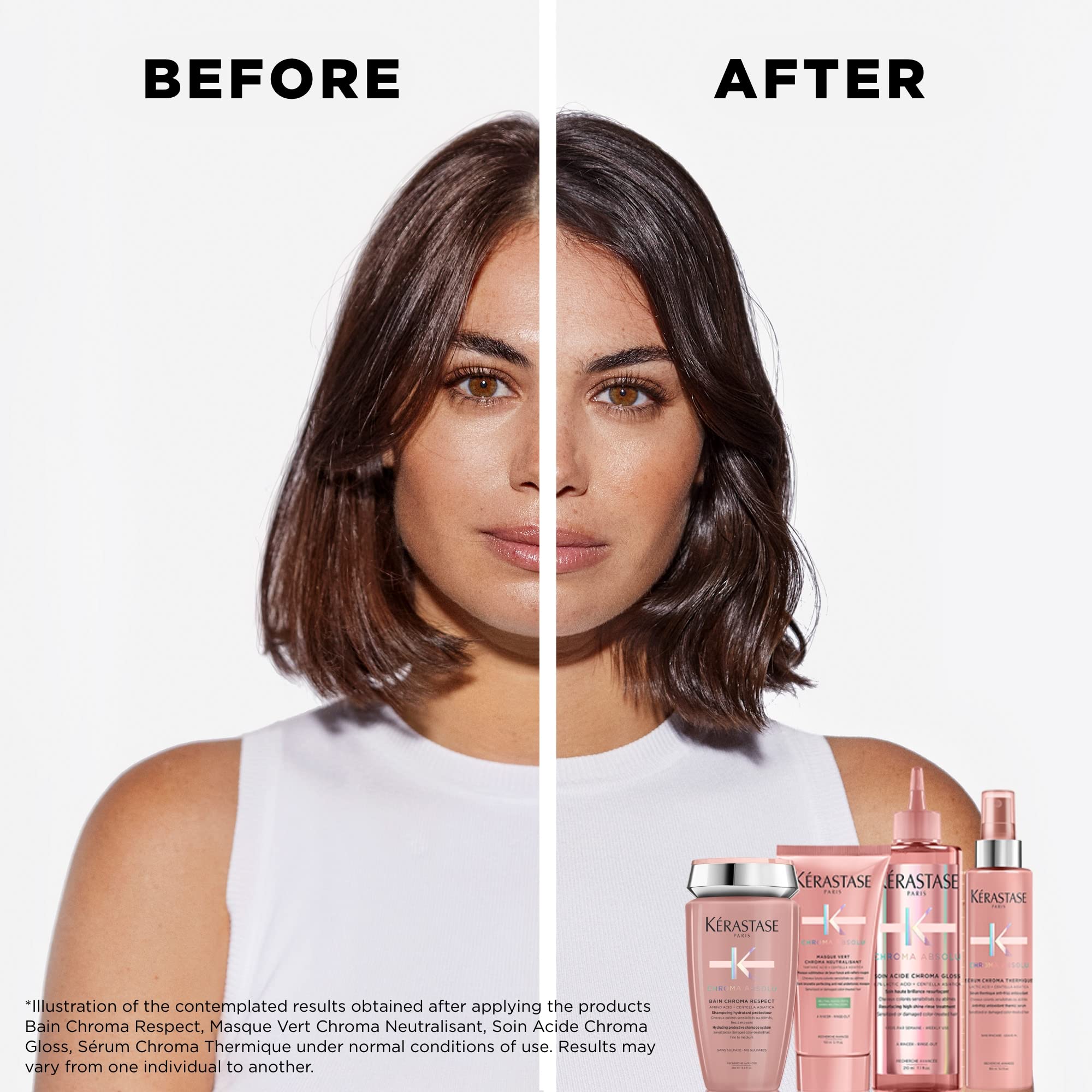 Kerastase Chroma Absolu Chroma Respect Shampoo Riche | For Sensitized or Damaged Color-Treated Hair | Protects and Nourishes | Medium To Thick Hair | With Lactic Acid | 2.7 Fl Oz