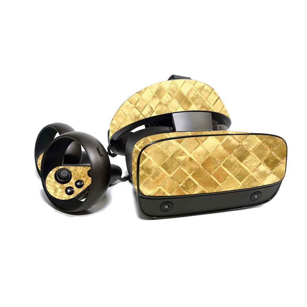 MightySkins Skin for Oculus Rift S - Gold Tiles | Protective, Durable, and Unique Vinyl Decal wrap Cover | Easy to Apply, Remove, and Change Styles | Made in The USA