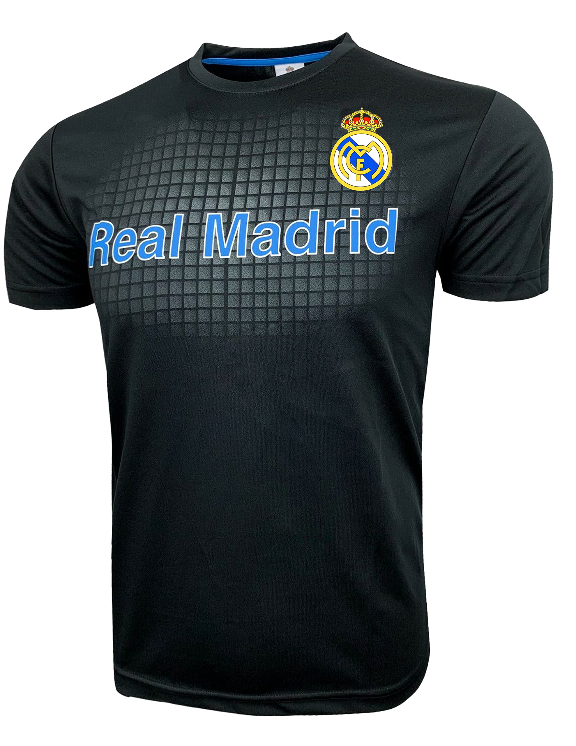 Boy's Soccer Shirt, Official Licensed Madrid Tee Shirt YL Black