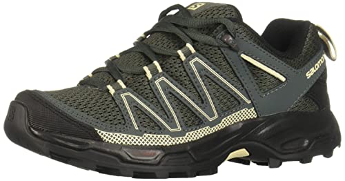 Salomon Pathfinder Hiking Shoes for Women, Shadow/Urban Chic/Bleached Sand, 5