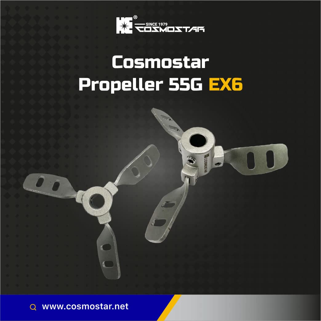 Cosmostar Stainless Steel Mixing Expandable Blade 55 Gallon Paint Mixer Stirring Propeller Tools for Paint Epoxy, Resin, Silicone Stirrer Paddle with ⌀0.47” Shaft Rod